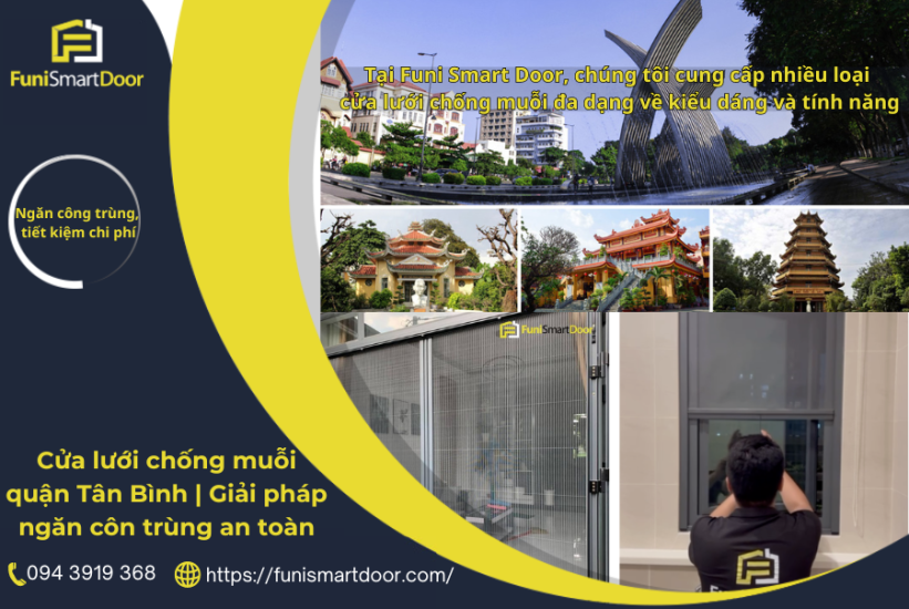 Cửa lưới chống muỗi quận Tân Bình | Ngăn công trùng, tiết kiệm chi phí